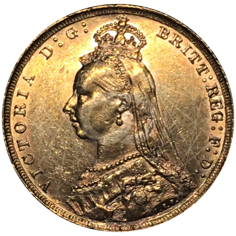 Sterlina Oro Regina Vittoria Giubileo 1887 1892 - Orodei24