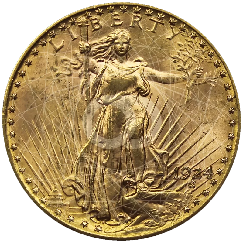 20 Dollari St-Gaudens Doppia Aquila 1908 1933 - Orodei24